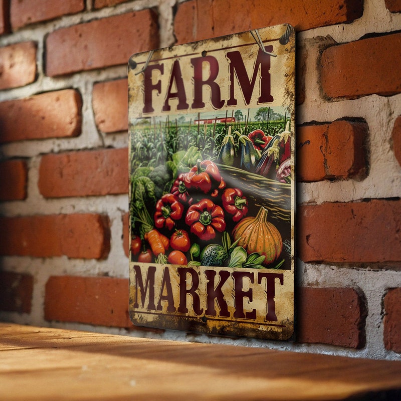 Farmers Market Metal Sign - Etsy