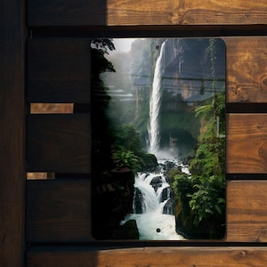 Realistic Waterfall Wall Art Metal Sign - Nature's Majesty, Serene ...