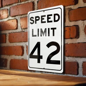 Speed Limit 42 MPH Sign - Aluminum Signage for Special Speed ...