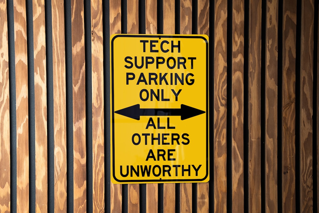 Tech Support Parking Only Sign - Metal Sign, No Parking, Reserved Sign ...