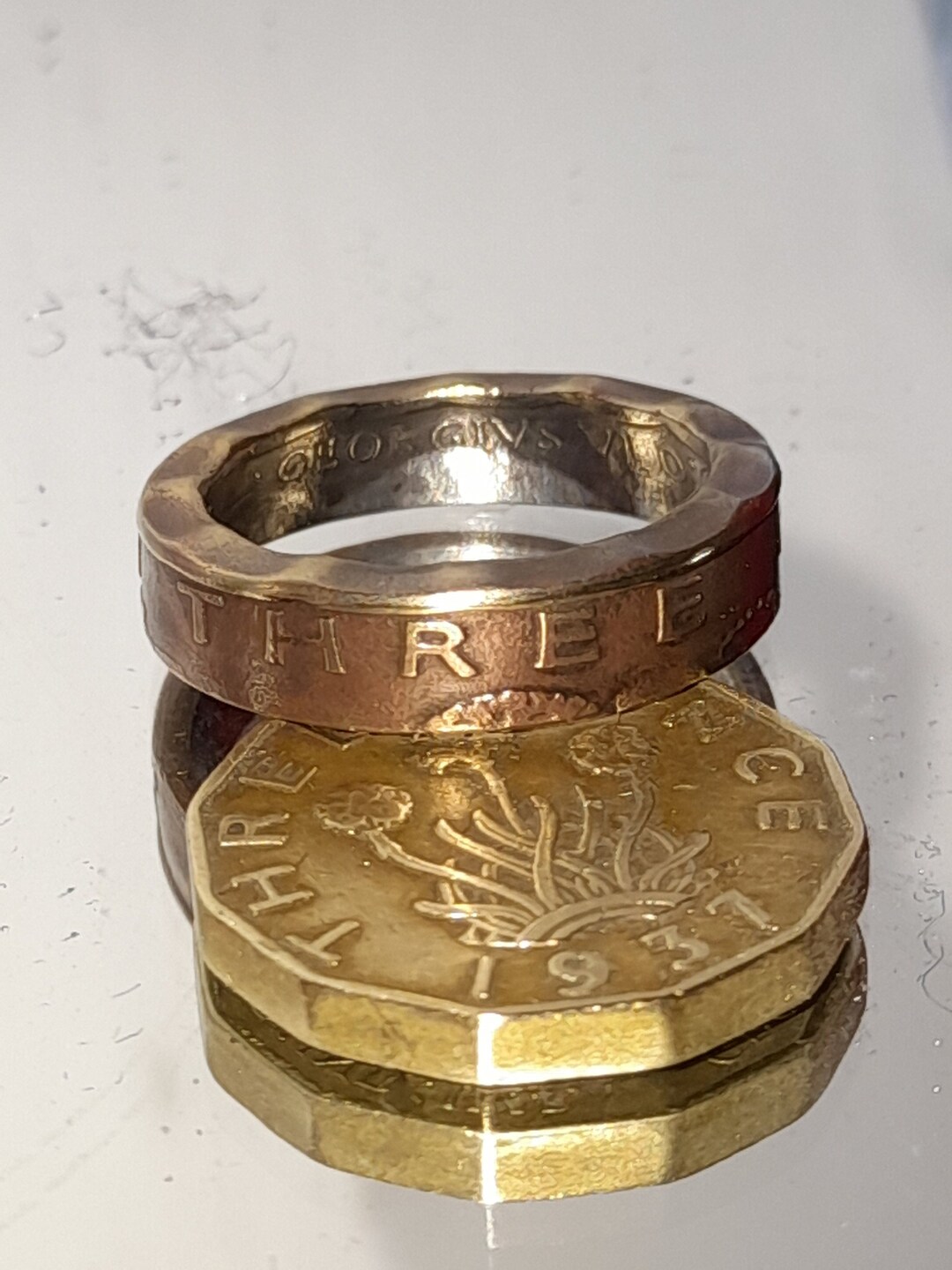 Handmade George VI Threepenny Bit Coin Ring Unique and Authentic ...