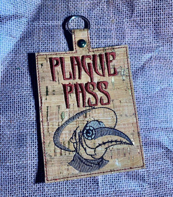 Plague Pass Vaccine Card Holder Plague Doctor Customizable | Etsy