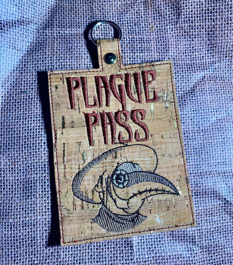 Plague Pass Vaccine Card Holder Plague Doctor Customizable | Etsy