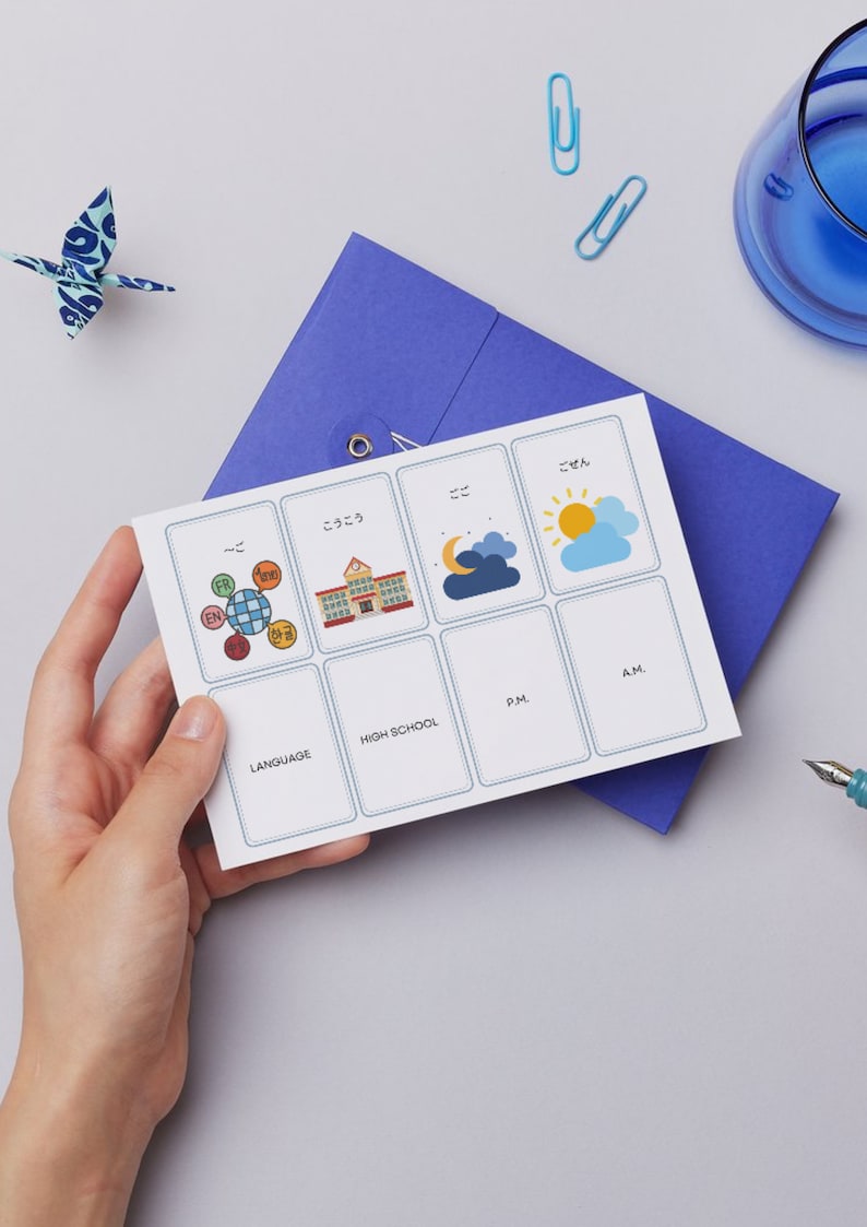 Genki 1 Textbook First Lesson Words Ready to Print Flashcards, Easy to ...