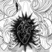 Heart Healing Moon Goddess Mystical Art Print Black Ink and - Etsy