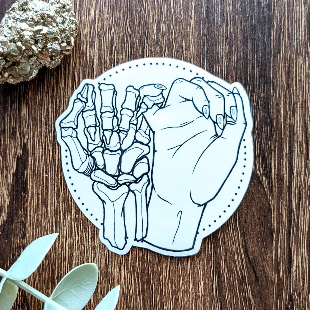 Dotted Pinky Promise Sticker, Illustrated Glossy Vinyl Sticker, Pinky ...