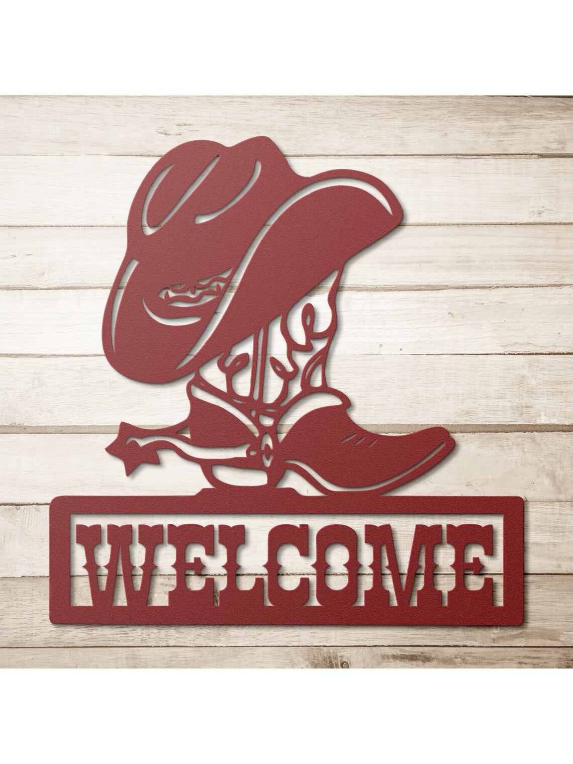 Western Metal Welcome Sign Wall Decor.metal Wall - Etsy