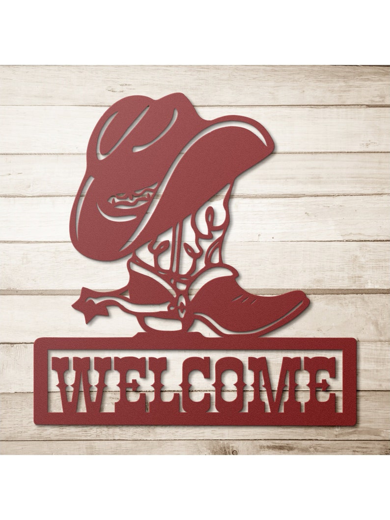 Western Metal Welcome Sign Wall Decor.metal Wall Art.housewarming Gift ...