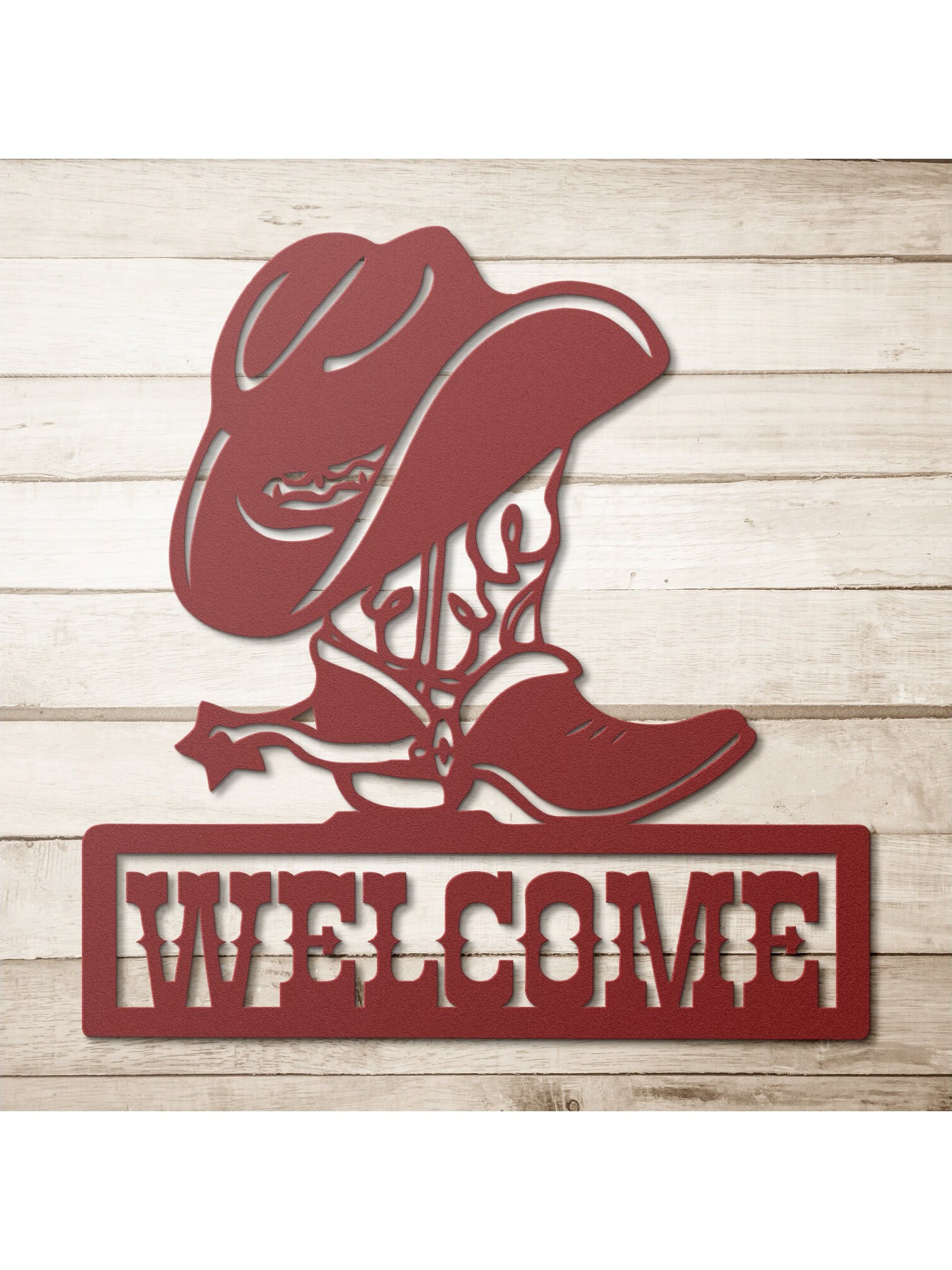 Western Metal Welcome Sign Wall Decor.metal Wall Art.housewarming Gift ...