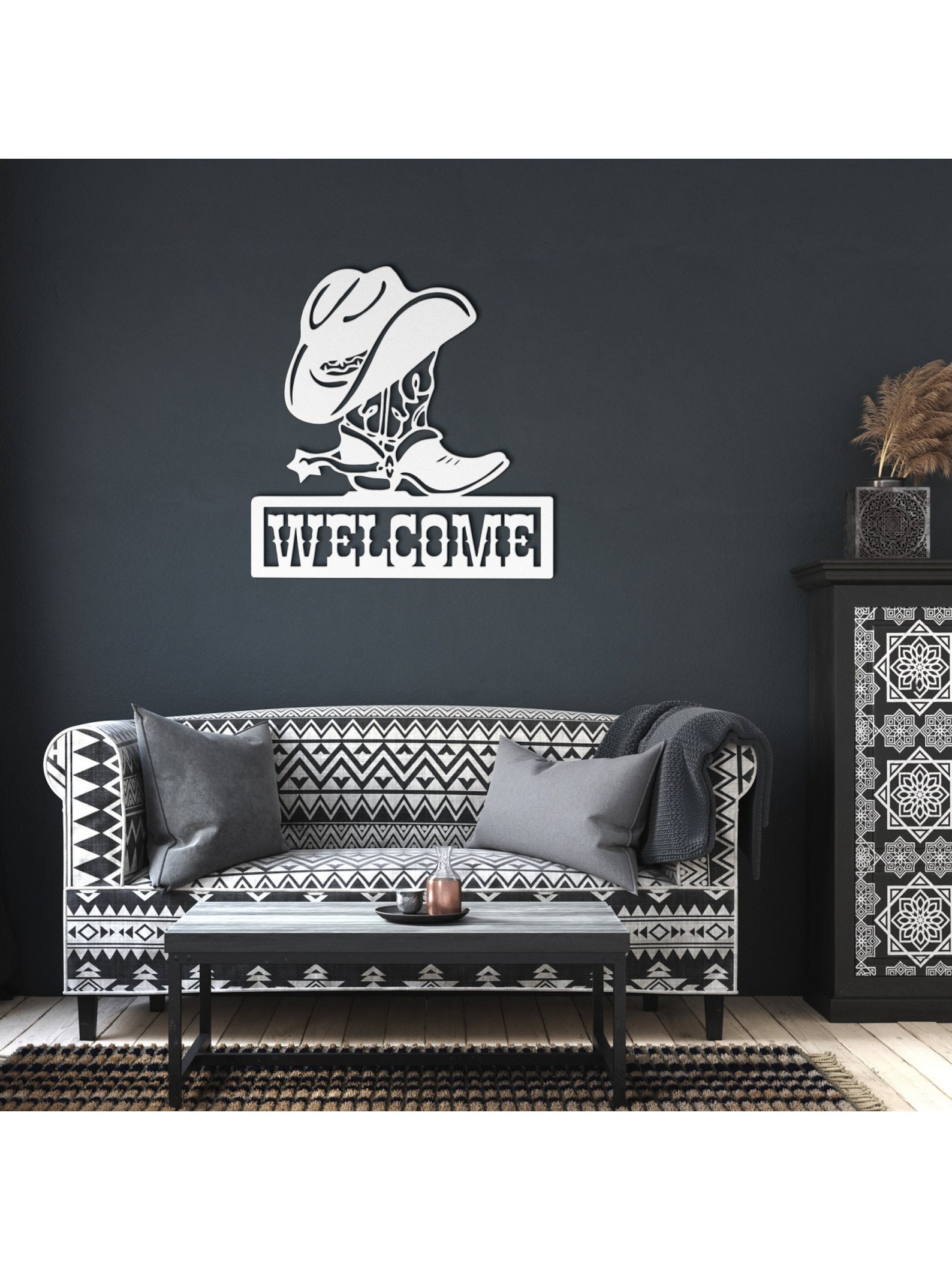 Western Metal Welcome Sign Wall Decor.metal Wall - Etsy