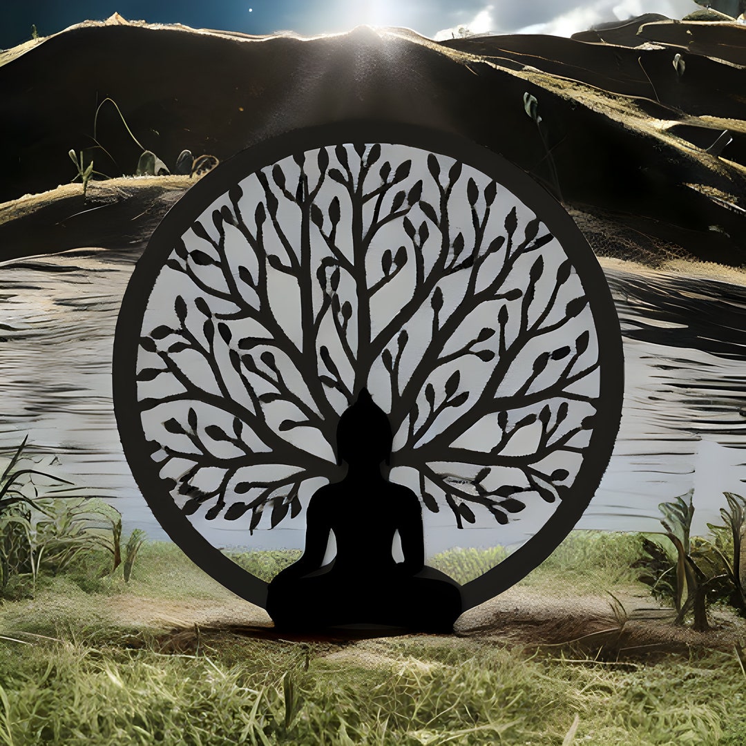 Buddha Under Tree of Life,metal Tree of Life,buddha Wall Art,metal Tree ...
