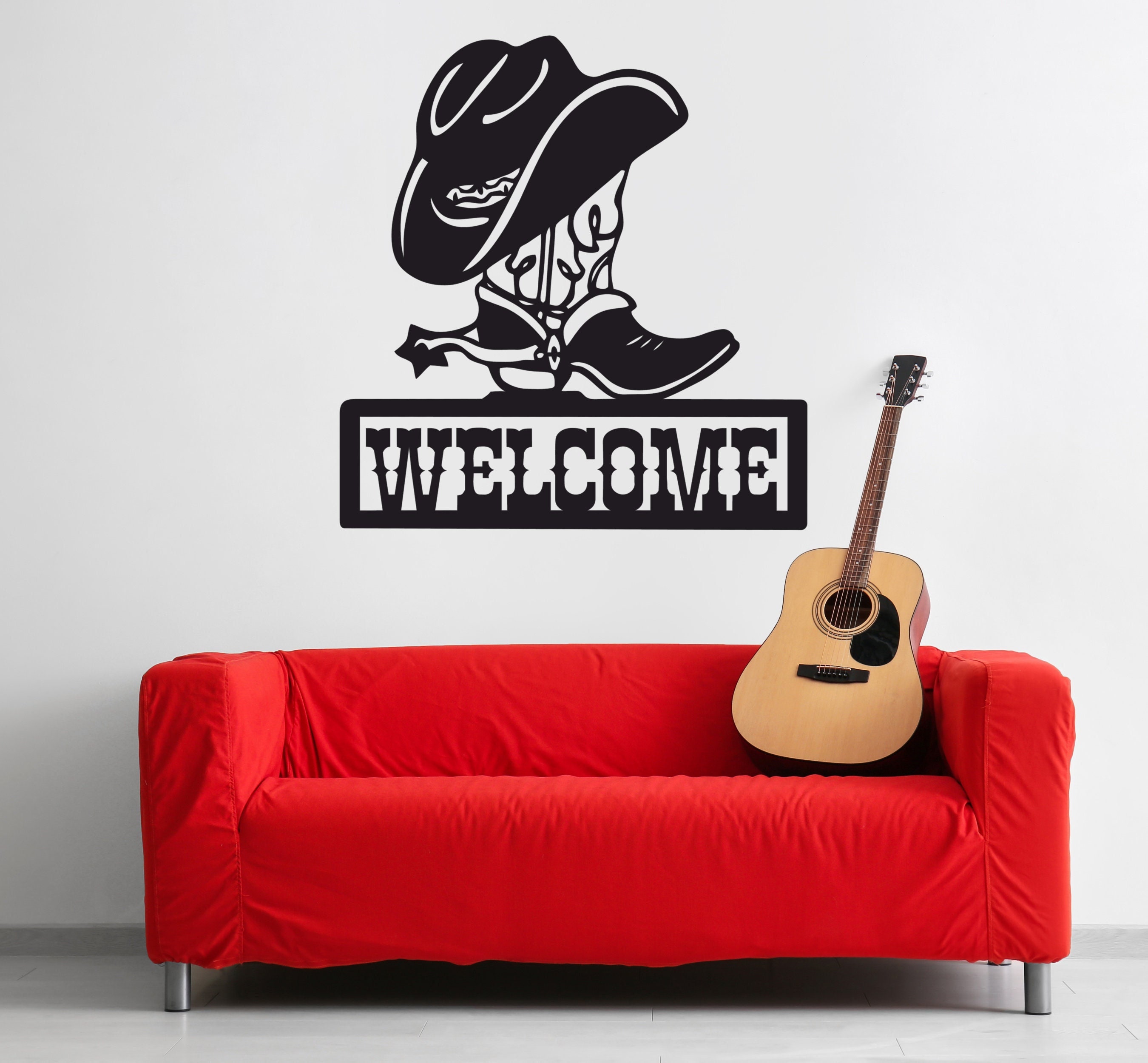 Western Metal Welcome Sign Wall Decor.metal Wall Art.housewarming Gift ...