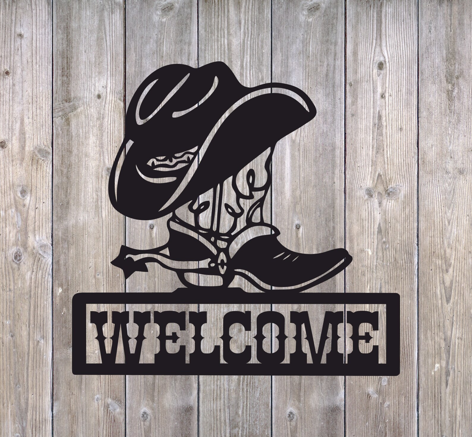 Western Metal Welcome Sign Wall Decor.metal Wall Art.housewarming Gift ...