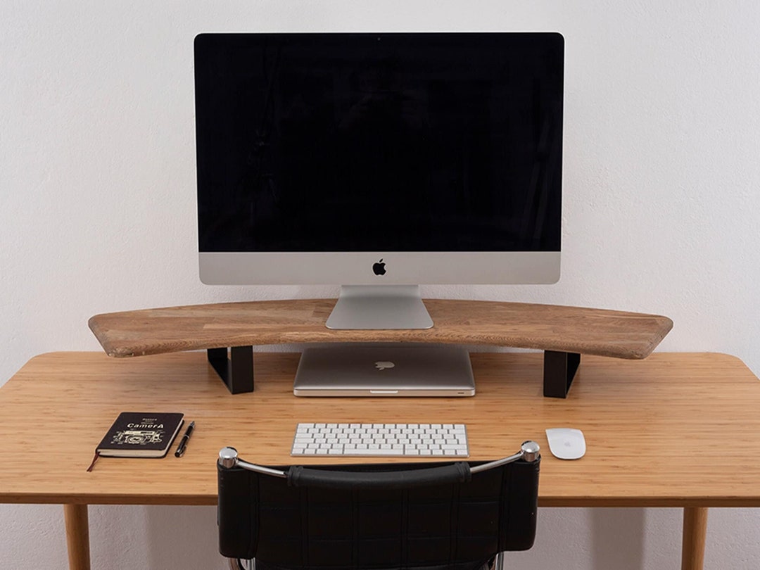 Curved Monitor Stand Dual Monitor Stand Monitor Riser - Etsy