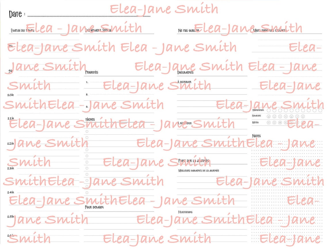 Printable Teacher Daily Schedule - Etsy