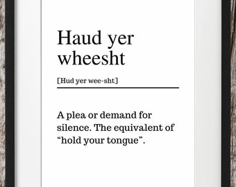 Scottish Slang Print - Etsy