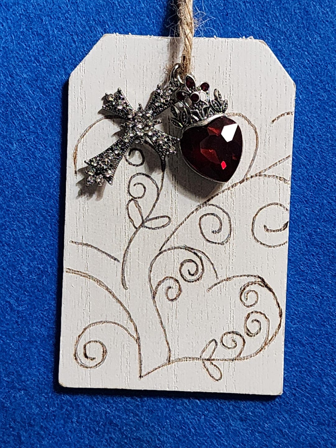 Heart & Cross Gift Tag, Ornament - Etsy
