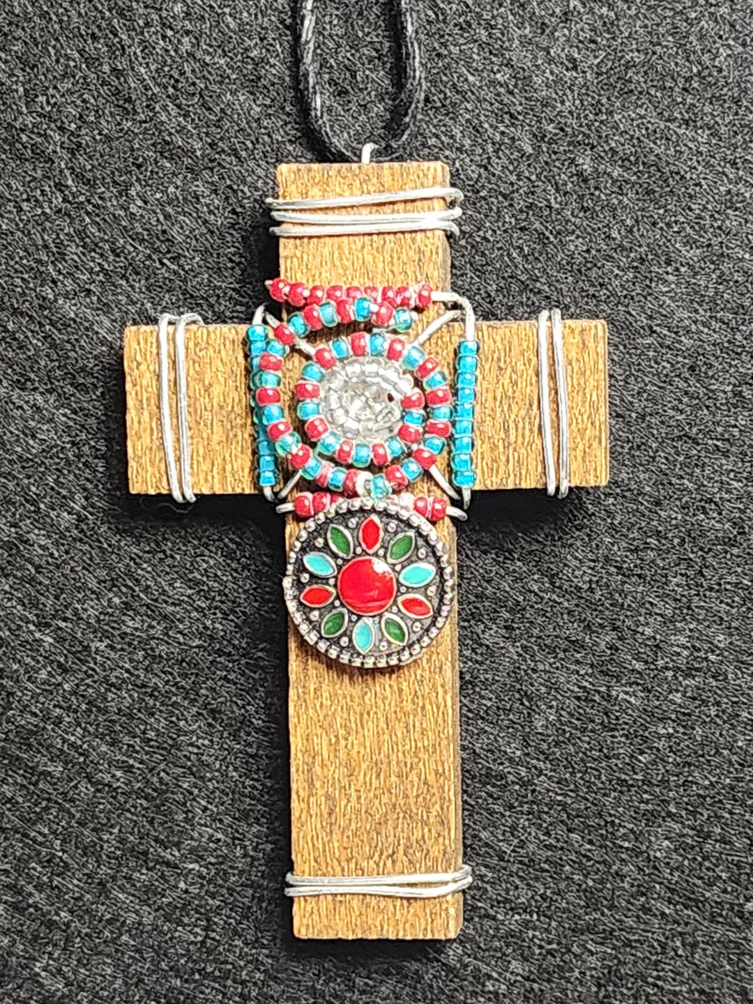 Beaded Cross, Rear-view Mirror Decor, Gift Tag, Ornament - Etsy