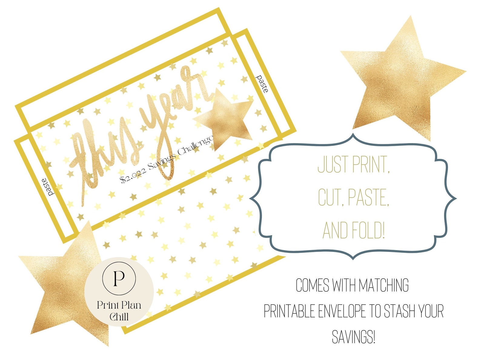 PRINTABLE 52 Week Savings Challenge for 2022 Plus Cash Envelope for ...
