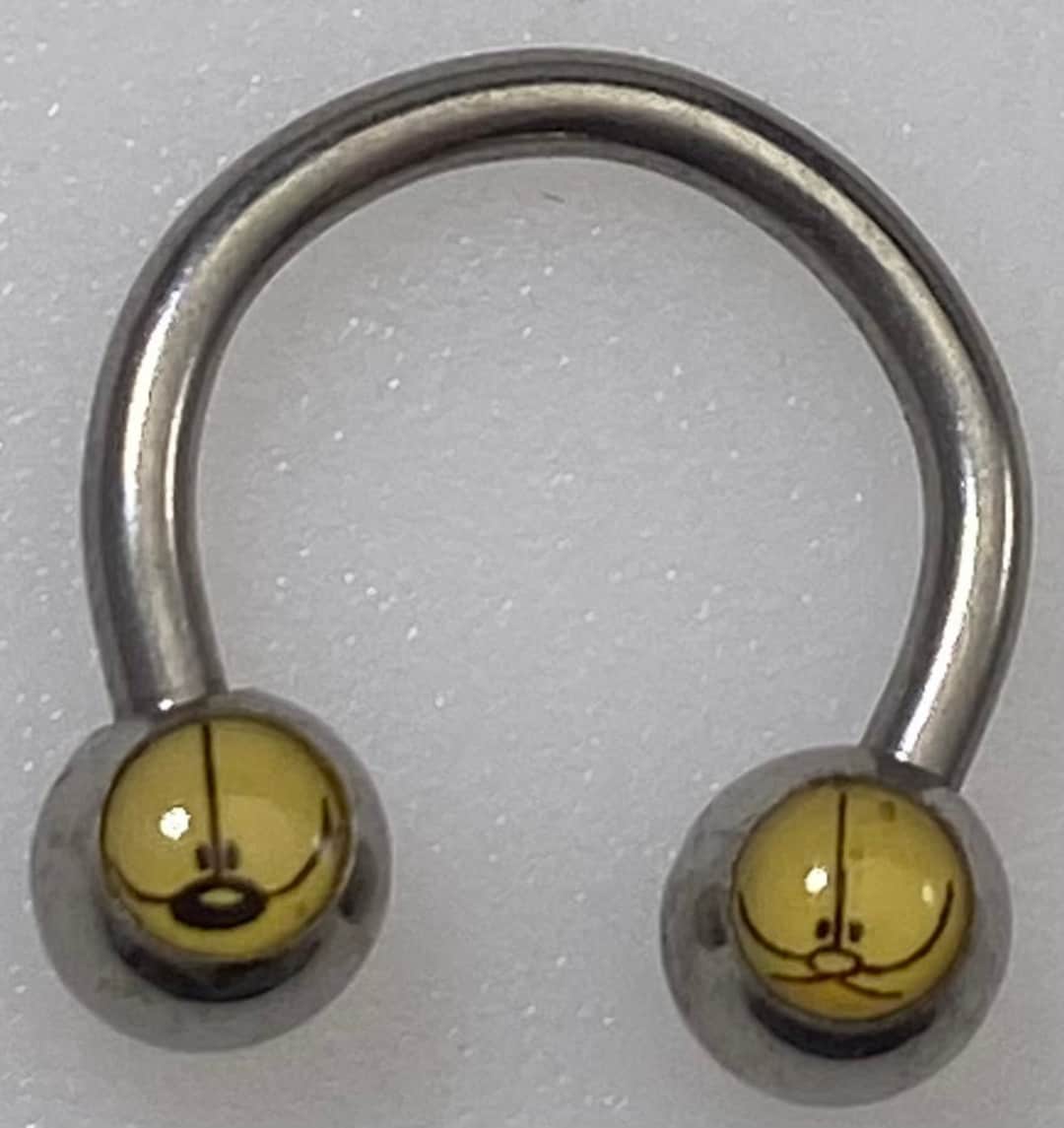 Jewelry Fashion Garfield Collectable Cat Nose Ring With 2 Balls - Etsy