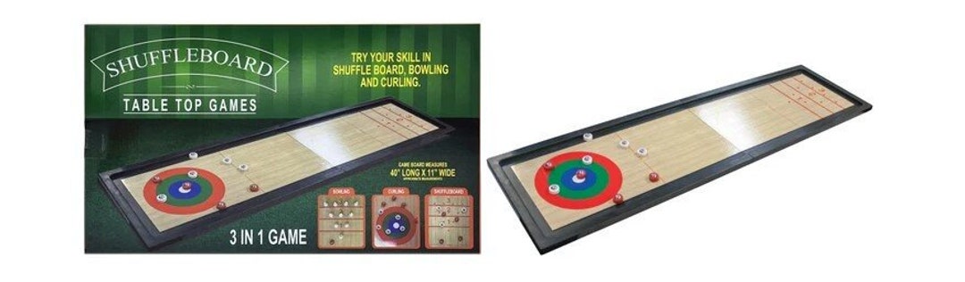 Desktop & Travel 3 in 1 Shuffleboard Table Top Game - Etsy