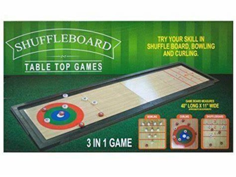 Desktop & Travel 3 in 1 Shuffleboard Table Top Game - Etsy