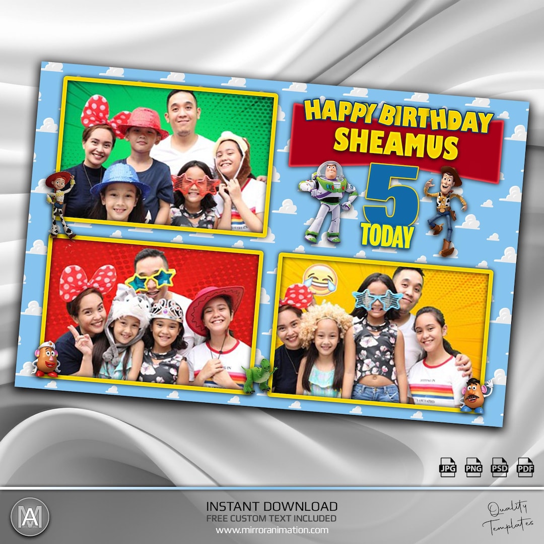 Toy Story Photo Booth Template Landscape Birthday Template, Party ...