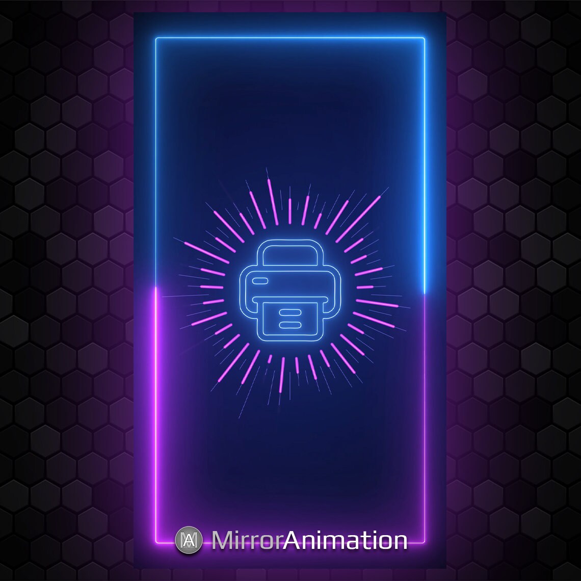 Magic Mirror Booth Animation Neon Border Collection Start Screen ...