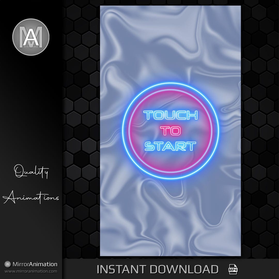 Neon Touch to Start Screen: Magic Mirror Photo Booth Animation (MP4 ...