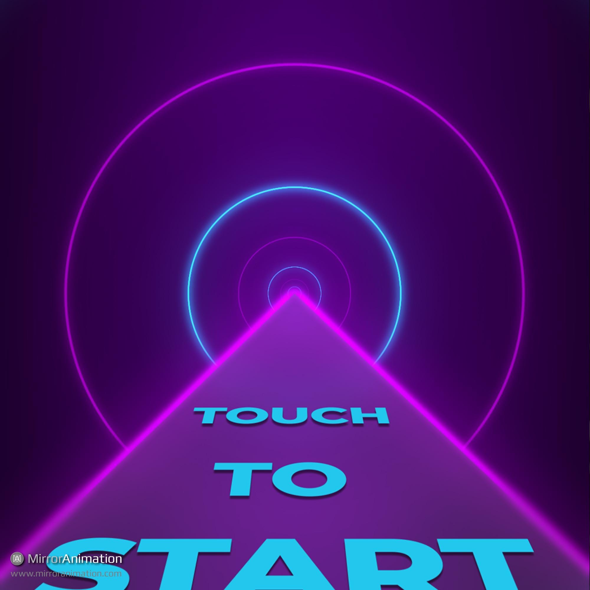 Magic Mirror Booth Animation - Neon Tunnel Start Screen, Touch to Start ...
