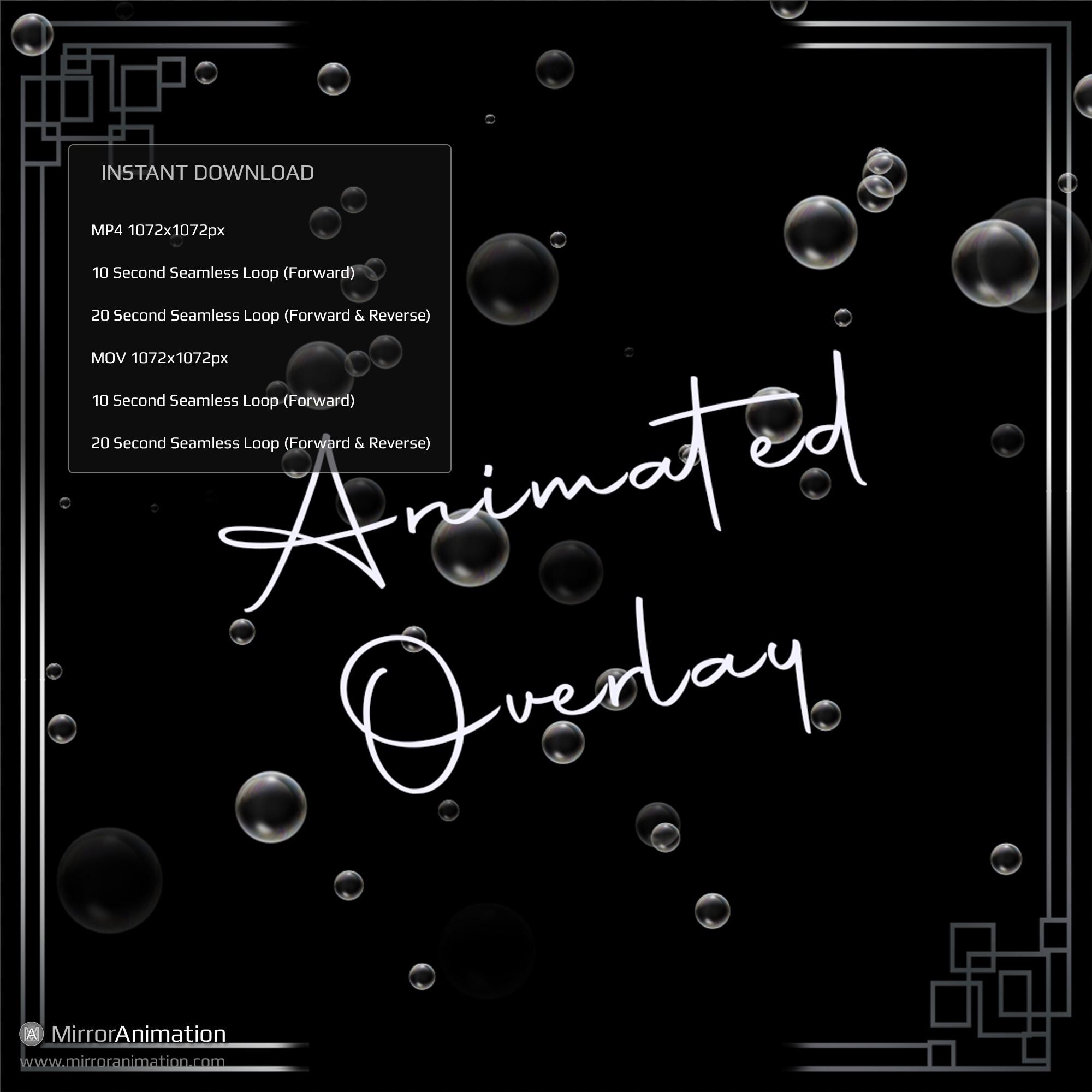 Animated 360 Booth Overlay: Bubbles Silver Frame (digital Download) - Etsy
