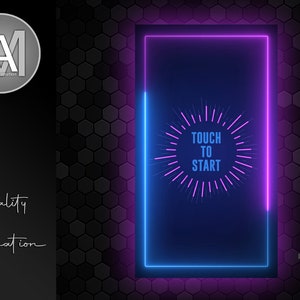 Magic Mirror Booth Animation Neon Border Start Screen for Magic Mirror ...