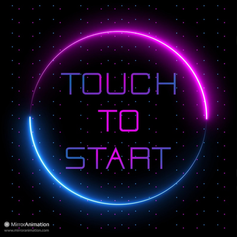 Magic Mirror Booth Animation Laser Circle Start Screen, Touch to Start ...