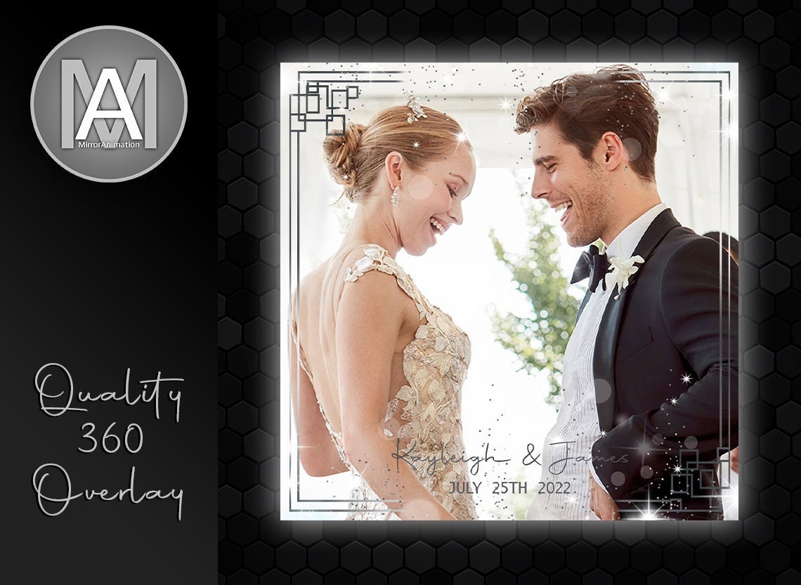 Silver Frame 360 Photo Booth Overlay 100% Editable PSD & PNG Included ...