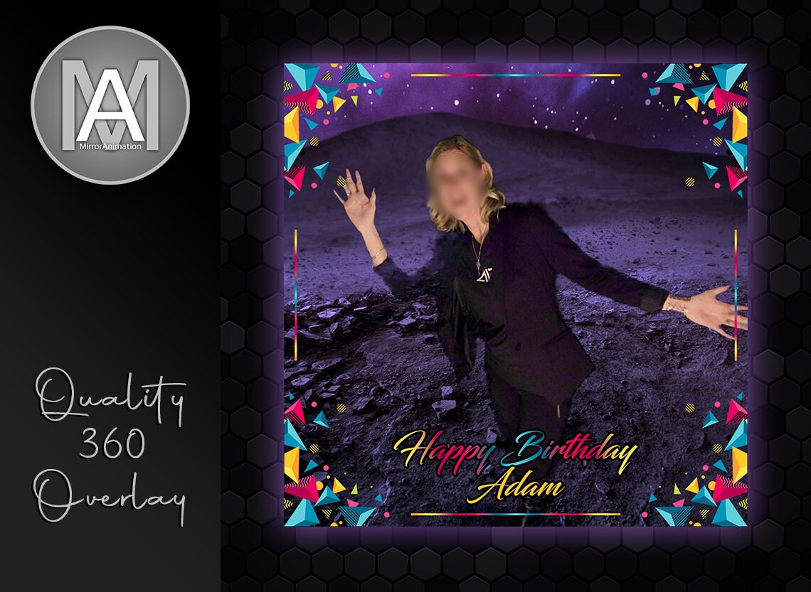 360 Photo Booth Happy Birthday Overlay - Etsy