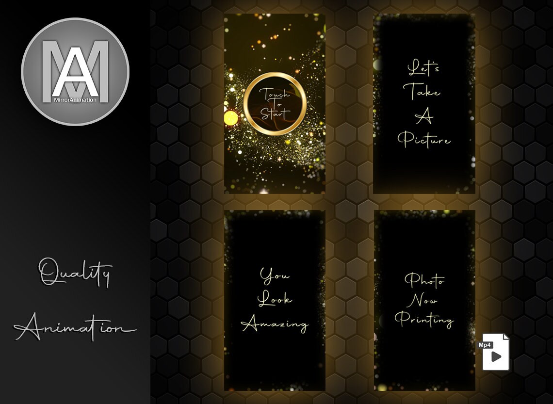 Magic Mirror Booth Animation Gold Dust Animations Touch to - Etsy UK