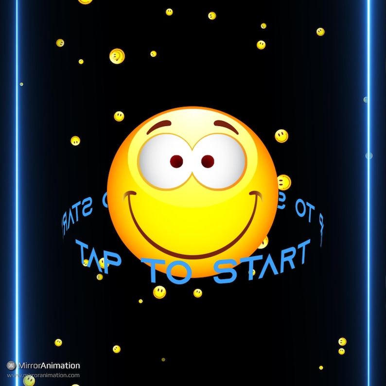 Smiley Face Rave Start Screen: Magic Mirror Photo Booth Animation ...