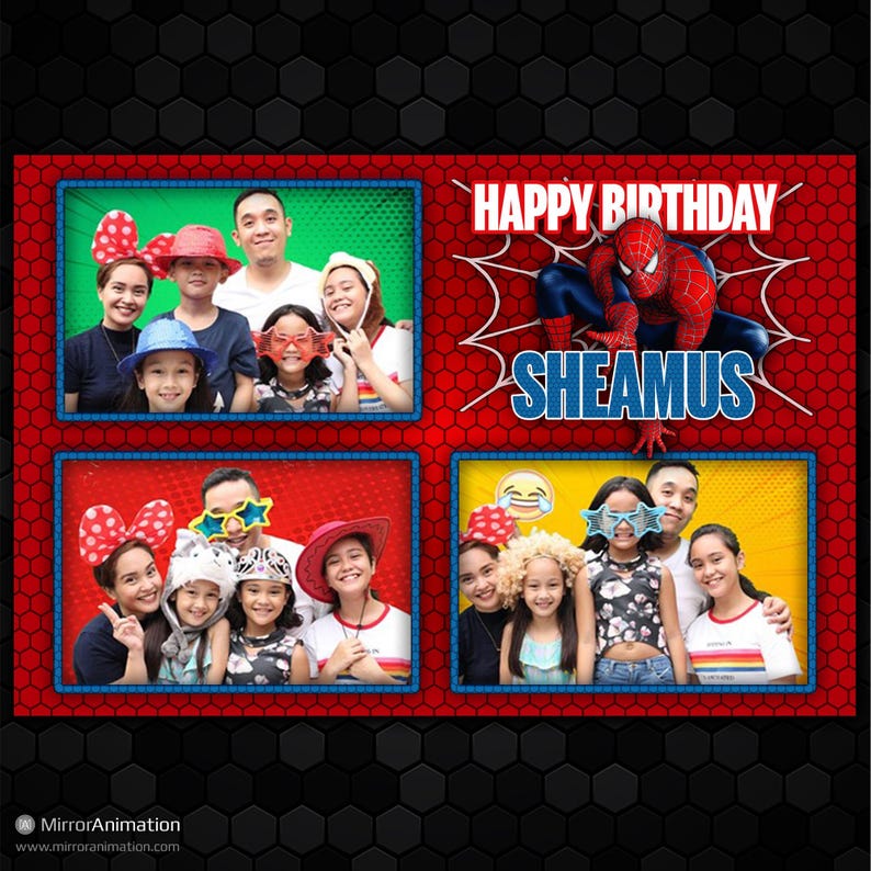Spiderman Photo Booth Template Birthday, Christening, Communion, Party ...