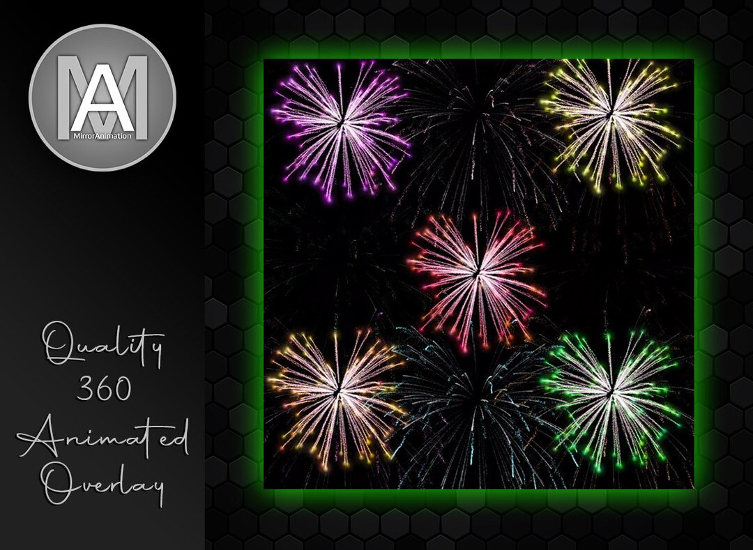Animated 360 Booth Overlay Fireworks Party 360 Overlay 360 Overlay for ...