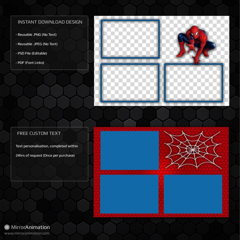 Spiderman Photo Booth Template Birthday, Christening, Communion, Party ...