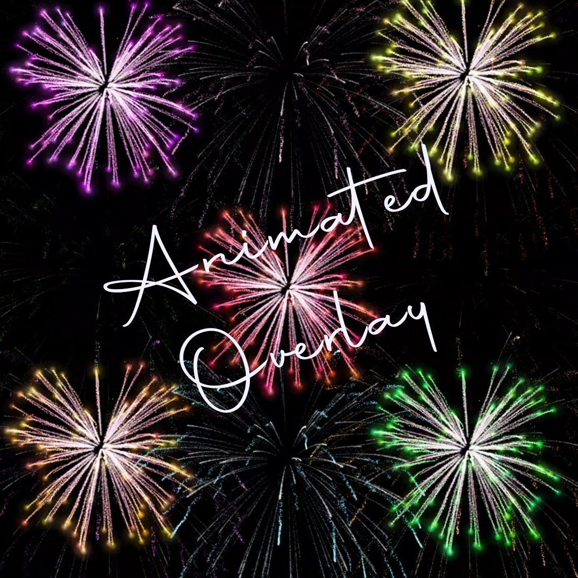 Animated 360 Booth Overlay Fireworks Party 360 Overlay 360 Overlay for ...