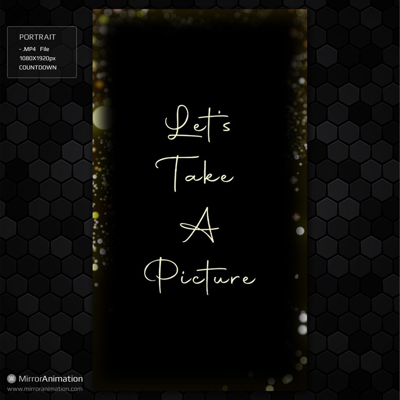 Magic Mirror Booth Animation - Gold Dust Animations, Touch to Start, Countdown, Compliment and ...