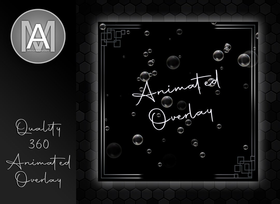 Animated 360 Booth Overlay Bubbles Silver Frame Party 360 Overlay ...