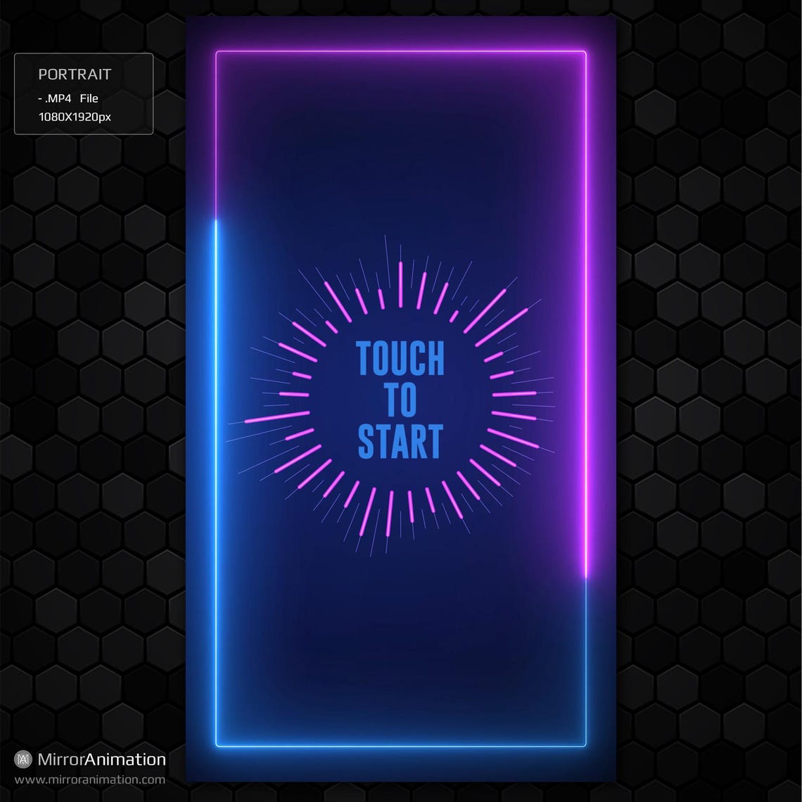 Magic Mirror Booth Animation Neon Border Start Screen for Magic Mirror ...