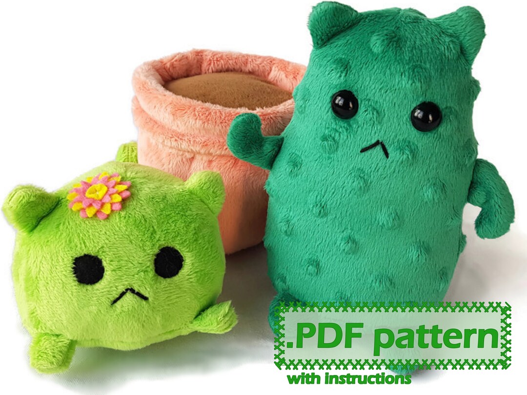 Sprig & Sprog Cati Cacti Plush PDF Sewing Pattern - Etsy