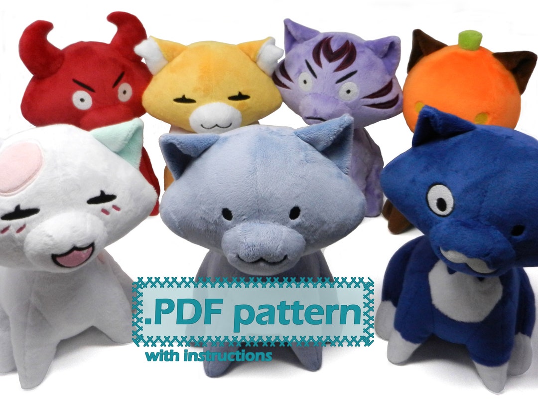 Sitting Cat PDF Plush Sewing Pattern - Etsy