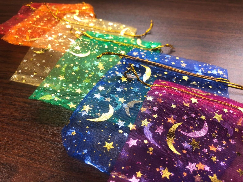 Celestial Moon Star Organza Bags Gift Bags Events Parties - Etsy