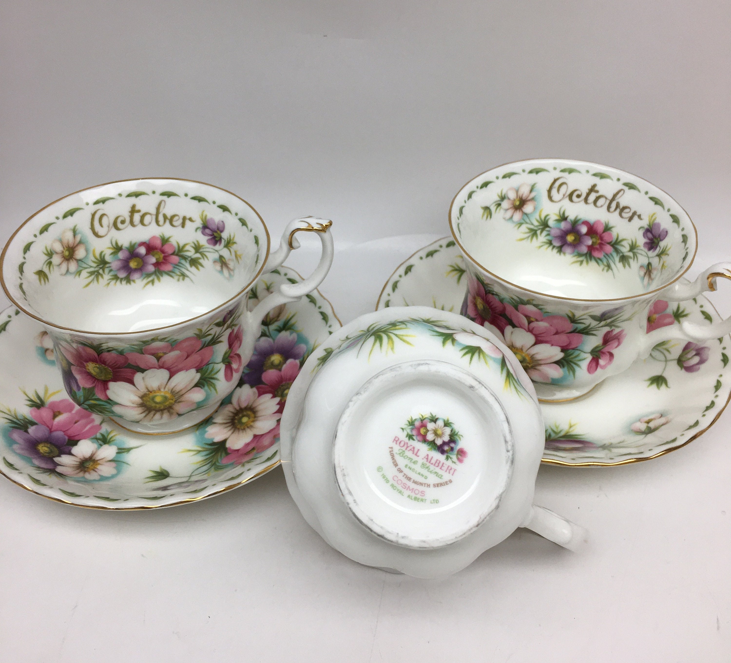 Royal Albert Flower of the Month Series, Teacups, Saucers and Mugs - Etsy