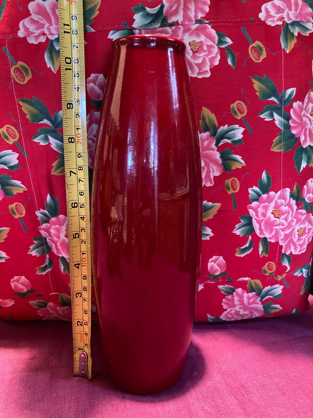Amano Pottery Tall 11” Ox Blood Red Vase Made in Germany 629-27 - Etsy
