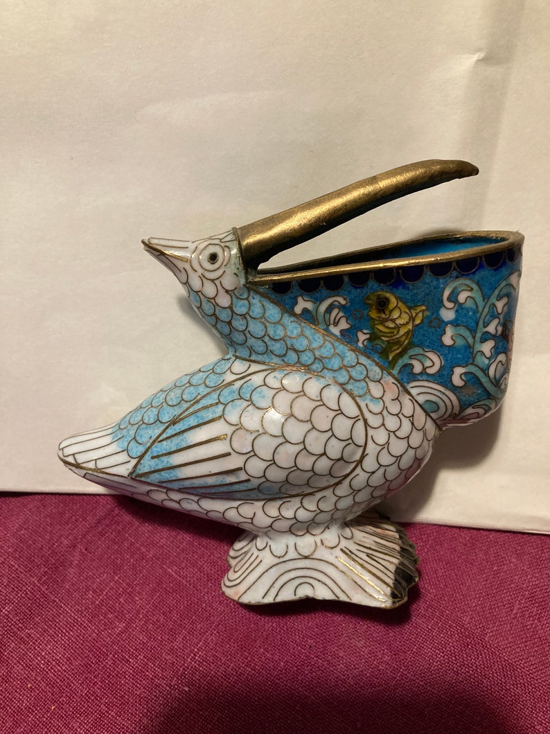Chinese Cloisonné Pelican - Etsy